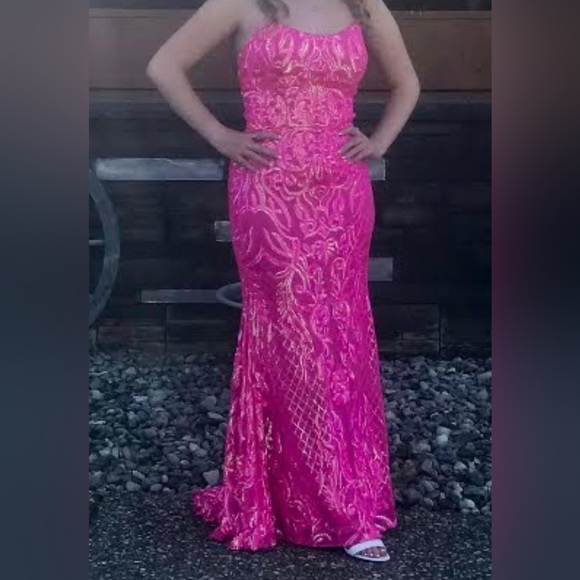 Ashley Lauren | Dresses | Elegant Pink Prom Dress | Poshmark